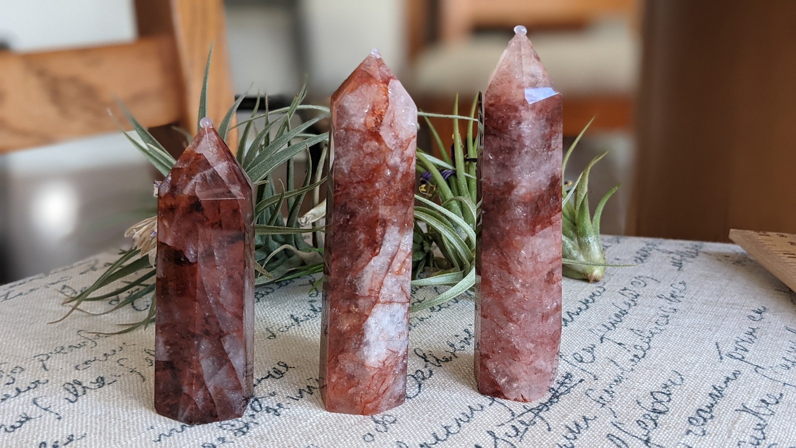 Beautiful Fire Quartz Towers With Rainbows Dark and - Etsy