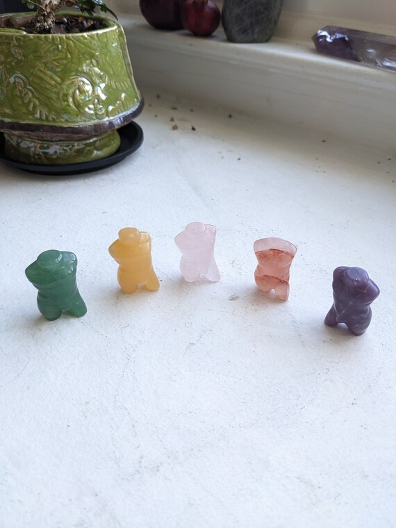 MINI Crystal God Carvings Male Body Form Green Aventurine - Etsy