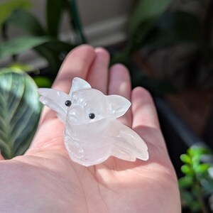 Rose Quartz Bat Carving With Spread Wings - Halloween Crystal Decor - Etsy