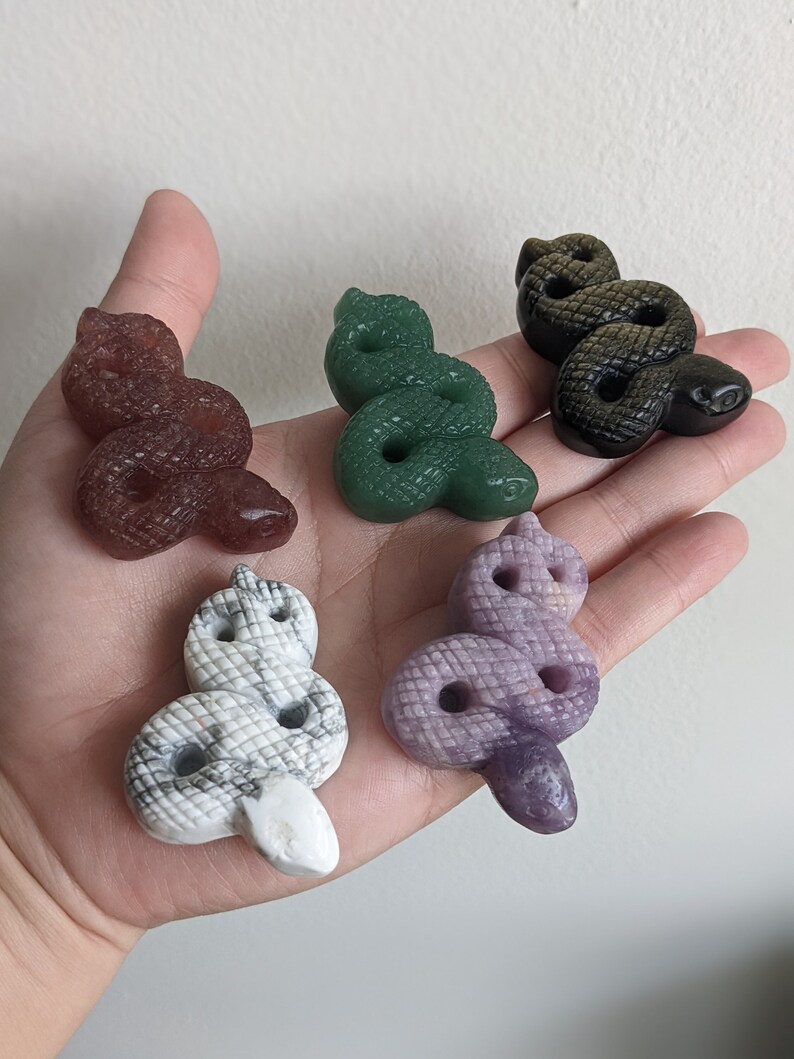 Crystal Snake Carvings You Pick Which One - Etsy