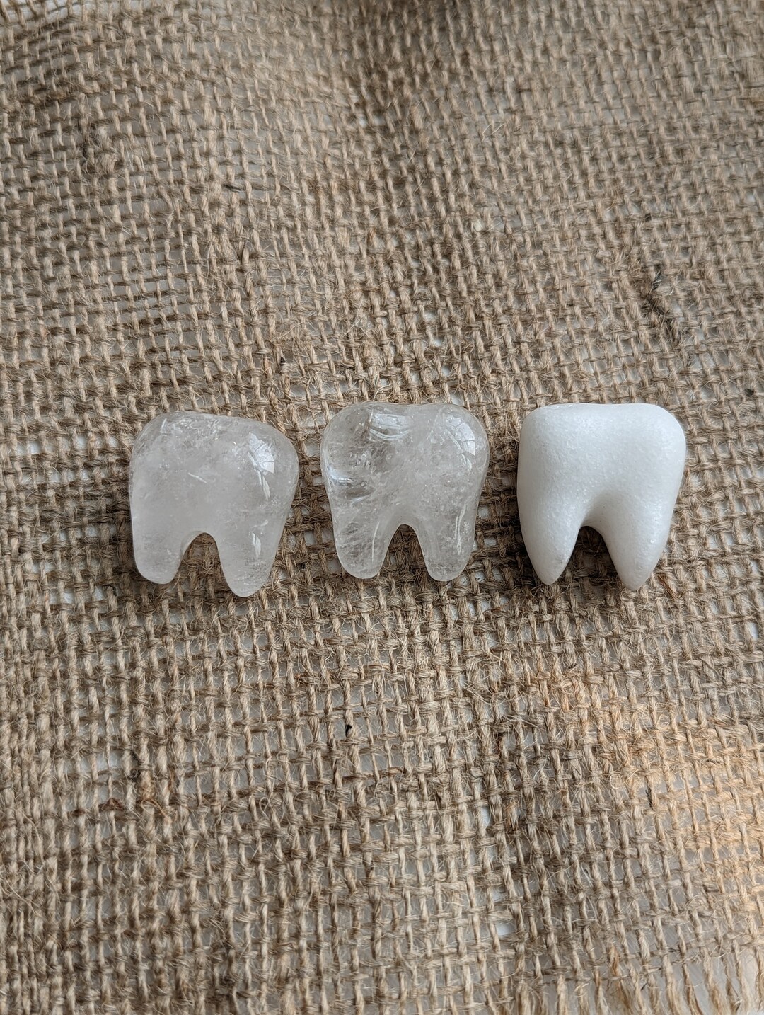 Tooth Carvings - Clear Quartz or White Jade - Tooth Fairy - Etsy
