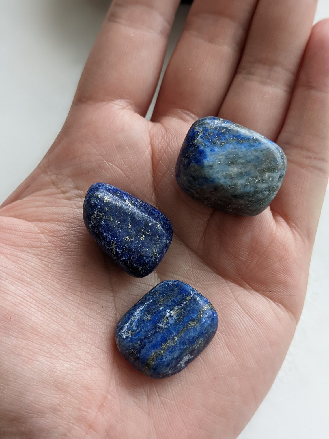 Lapis Lazuli Tumbles With Pyrite Flecks Polished Blue | Etsy