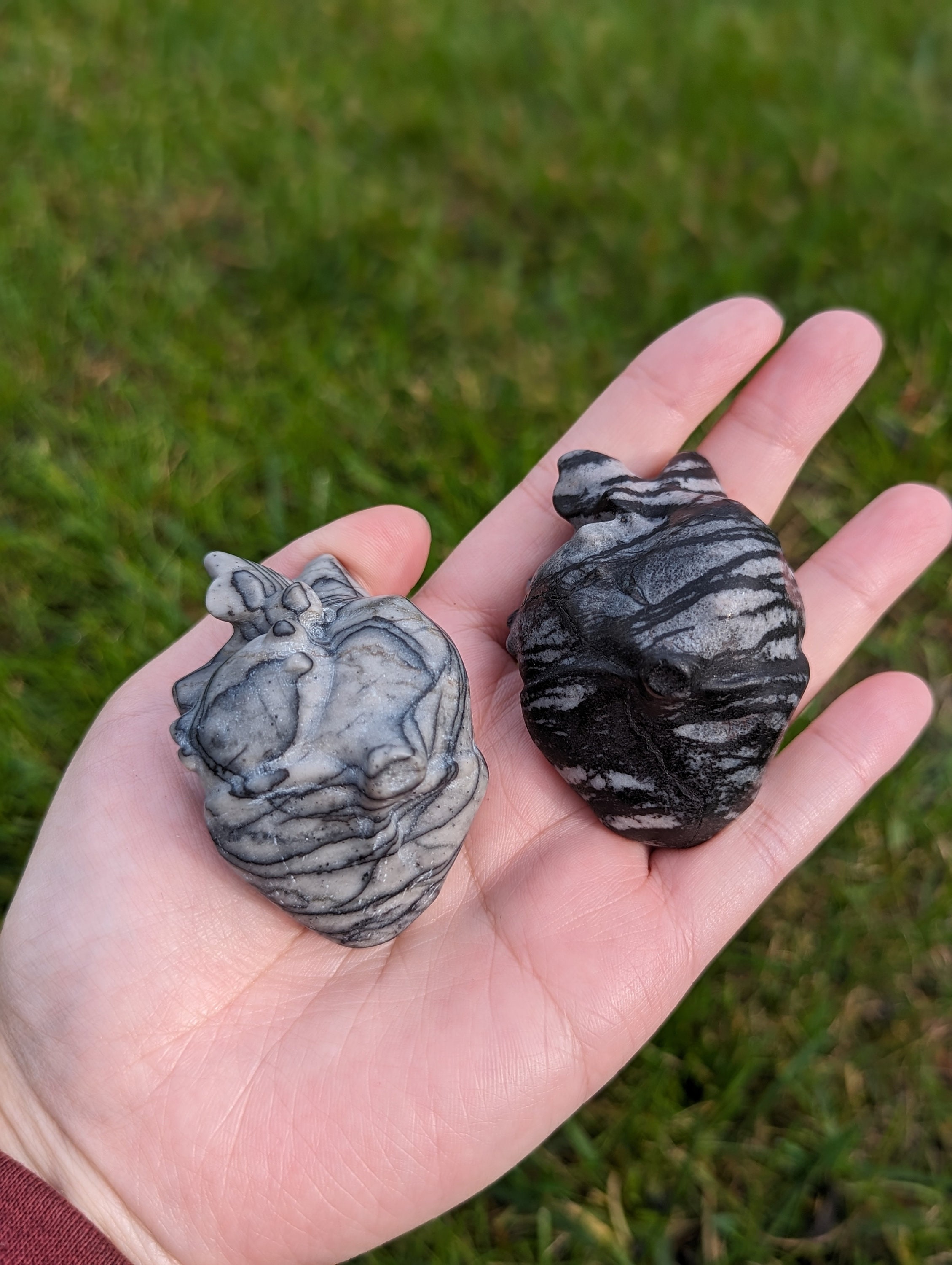 Spiderweb Jasper Anatomical Heart Carving - Medical - Medium Size - Etsy