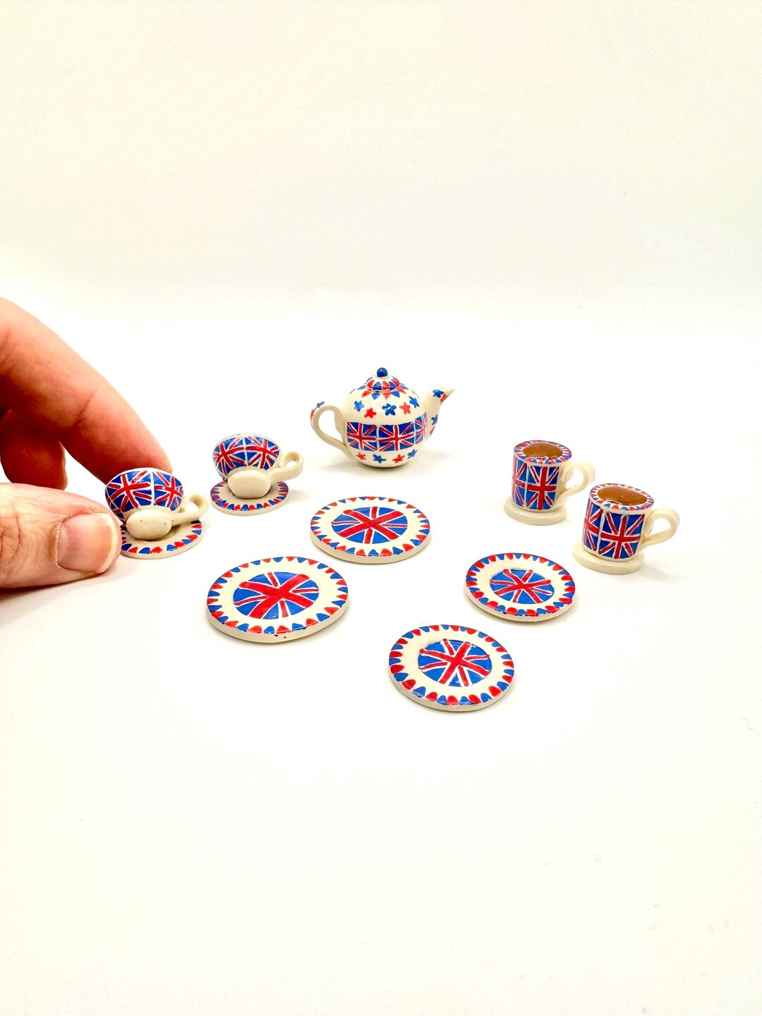 1/6 Scale Miniature Pottery: Union Jack Tea Set, Emma Bridgewater - Etsy