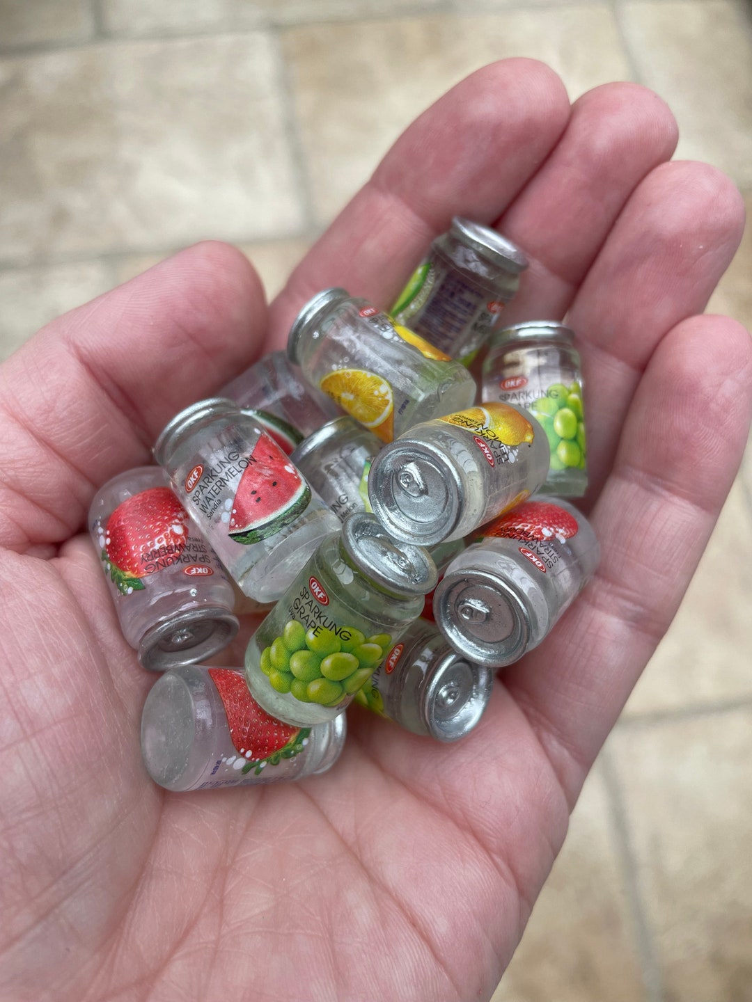 Dollhouse Miniature Fizzy Drink Cans: 1/6 Scale, Fruit Flavors - Etsy