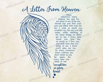 Letter From Heaven Svg | Etsy