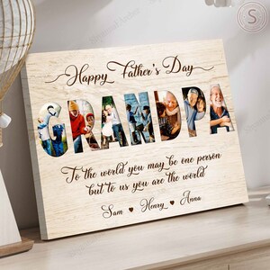 Grandpa Gifts Grandpa Father's Day Gift From Grandkids - Etsy
