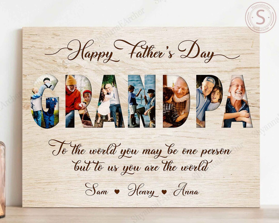 Grandpa Gifts Grandpa Father's Day Gift From Grandkids - Etsy