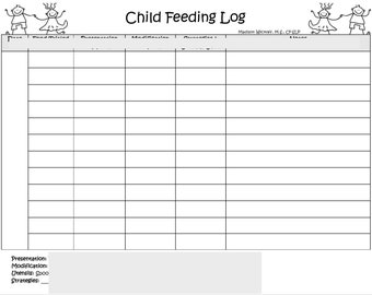 Infant Feeding Log for Speech and Feeding Therapists - Etsy