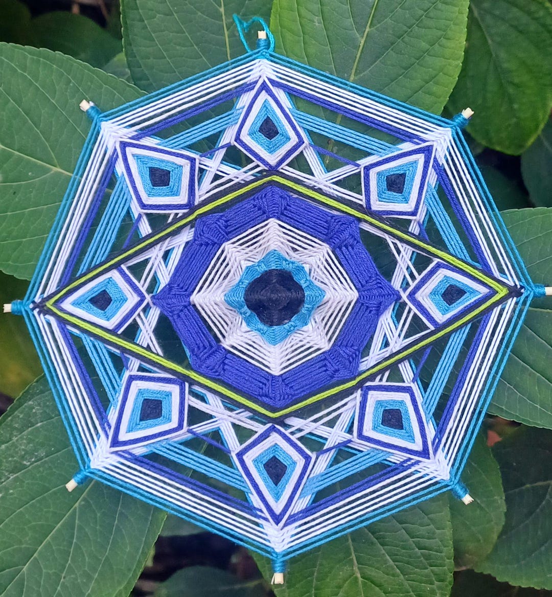 Ojo De Dios N*51 Handmade – Huichol-inspired Wall Decoration – Mexican ...