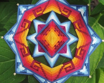 Ojos, 16.5 Inch Woven Mandala, Ojo De Dios, Eye of God, Yarn Mandala ...
