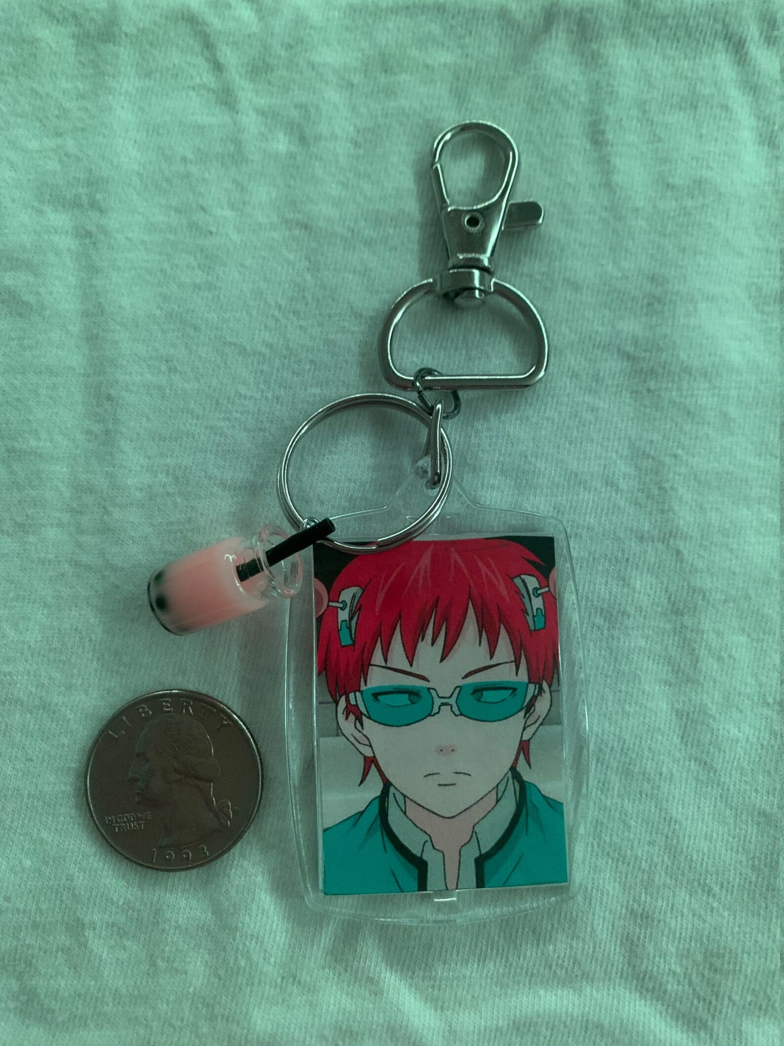 CUSTOM Character Keychain w/ Charm | Etsy