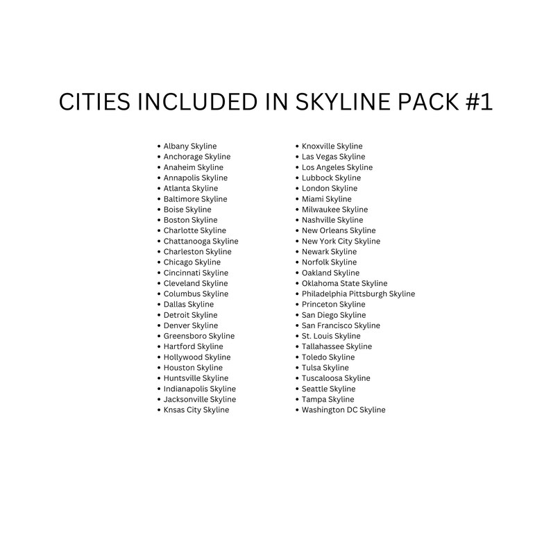 City Skyline SVG PNG Digital Download Laser Cut File DIY Project Custom ...