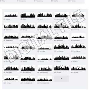 City Skyline SVG PNG Digital Download Laser Cut File DIY Project Custom ...
