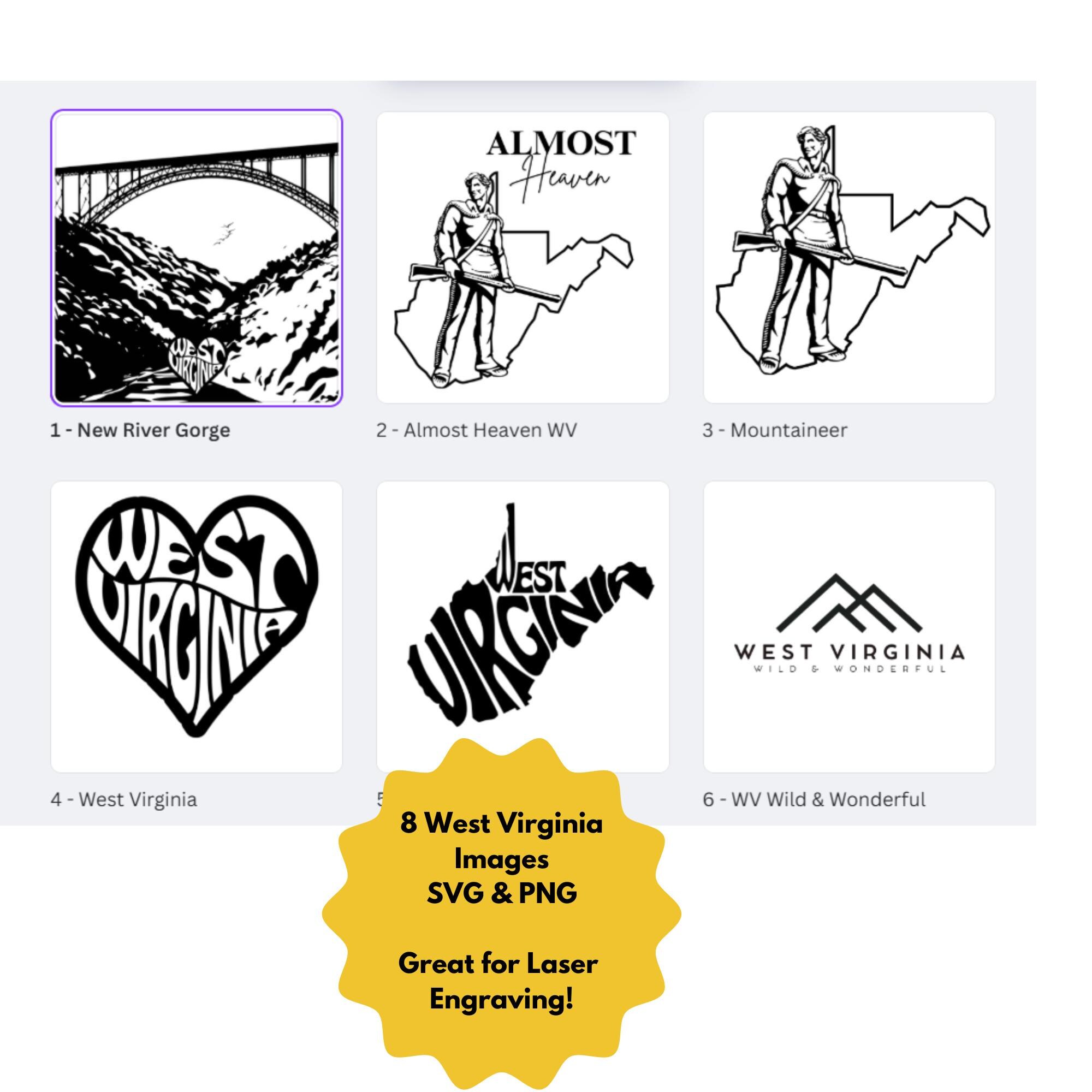 West Virginia PNG Digital Download Almost Heaven Design Mountain State ...