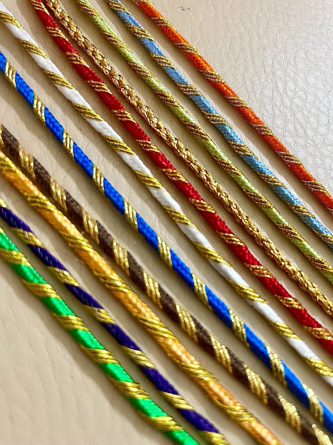 DIY Projects Braided Cord 2mm Round Gold Thread Indian Dori for Blouses ...