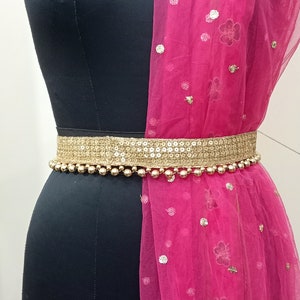 Golden Hip Belt With Embroidery Work Handmade Lehenga Belt for Women - Etsy