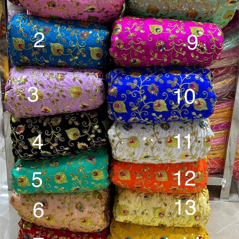 Indian Brocade Silk Material - Etsy UK