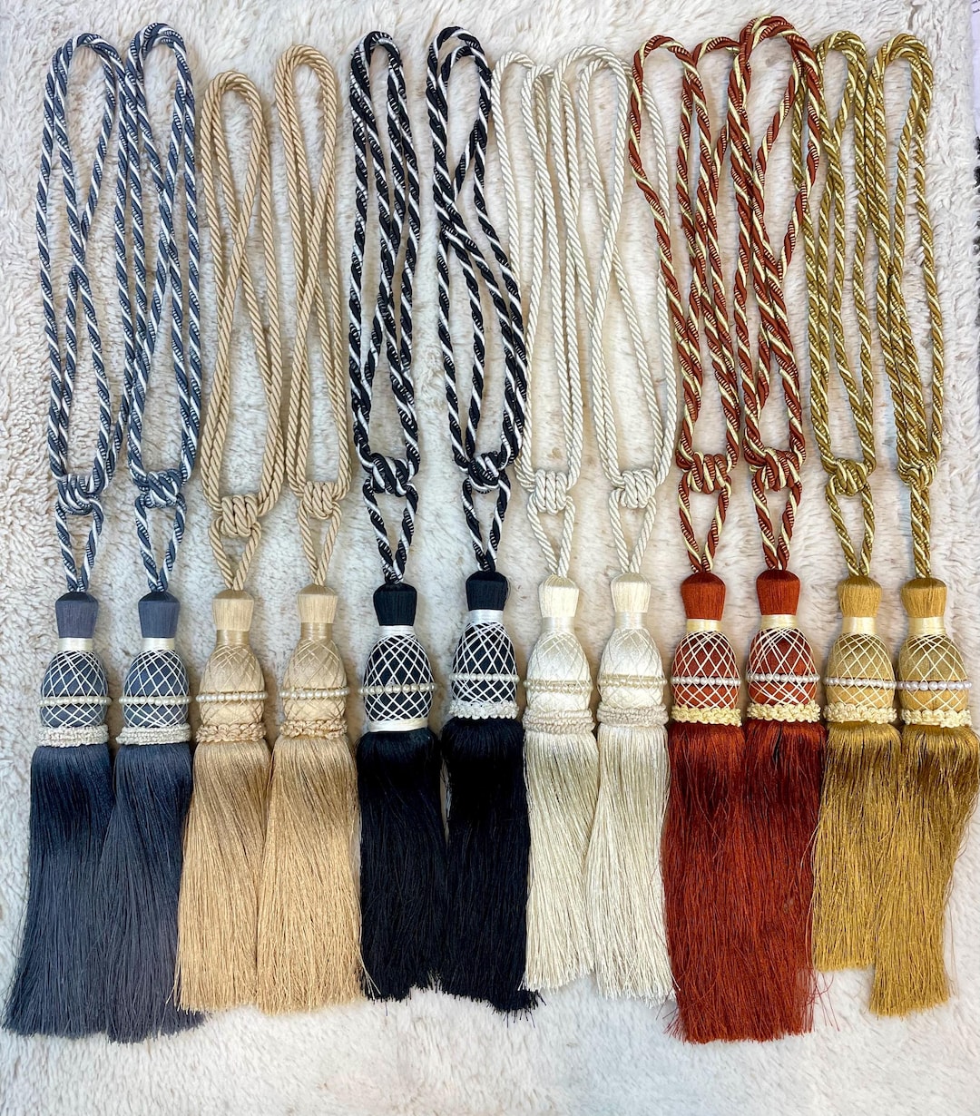 Decorative Curtain Holdback Tie Back Tassels Handmade | Pack of 2 - Etsy