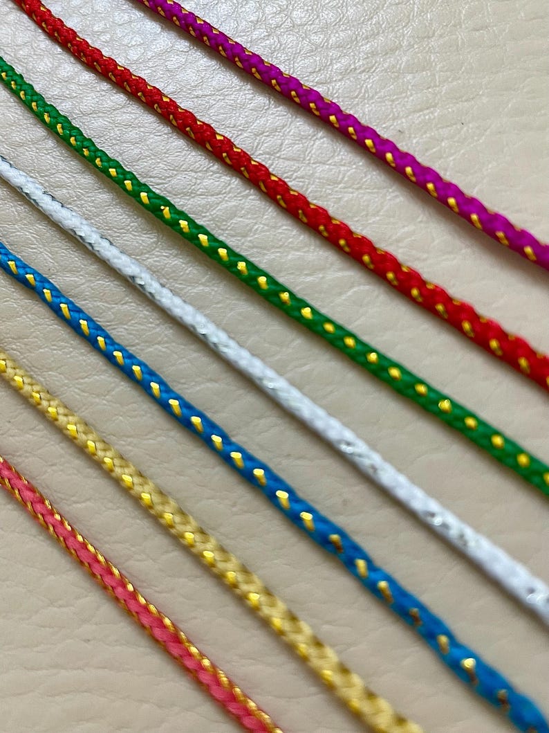 2mm Indian Gold Cord: Round String, Jewelry & Dress Trim (3 Yards) - Etsy
