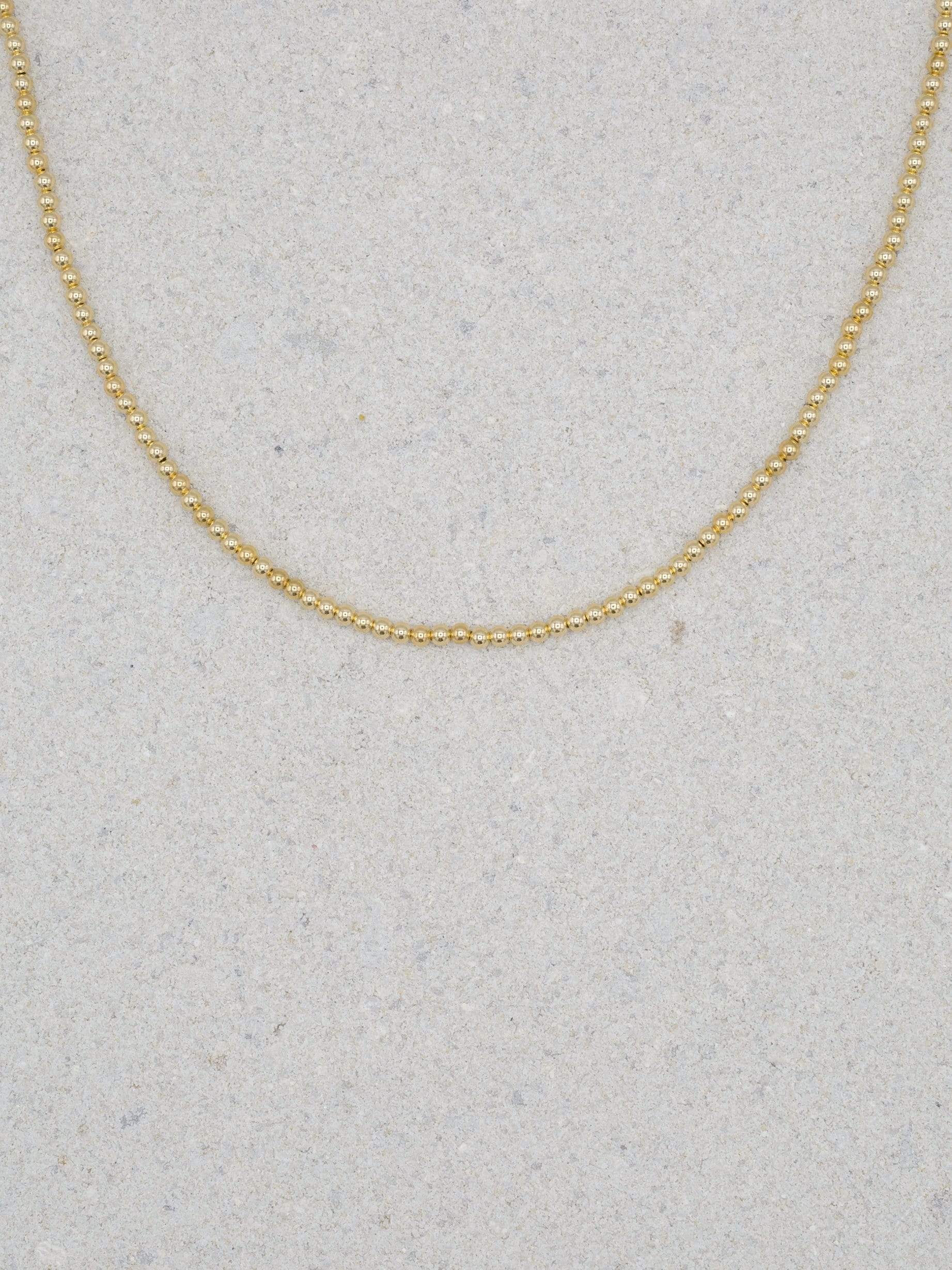 Small Gold Beaded Necklace | Etsy