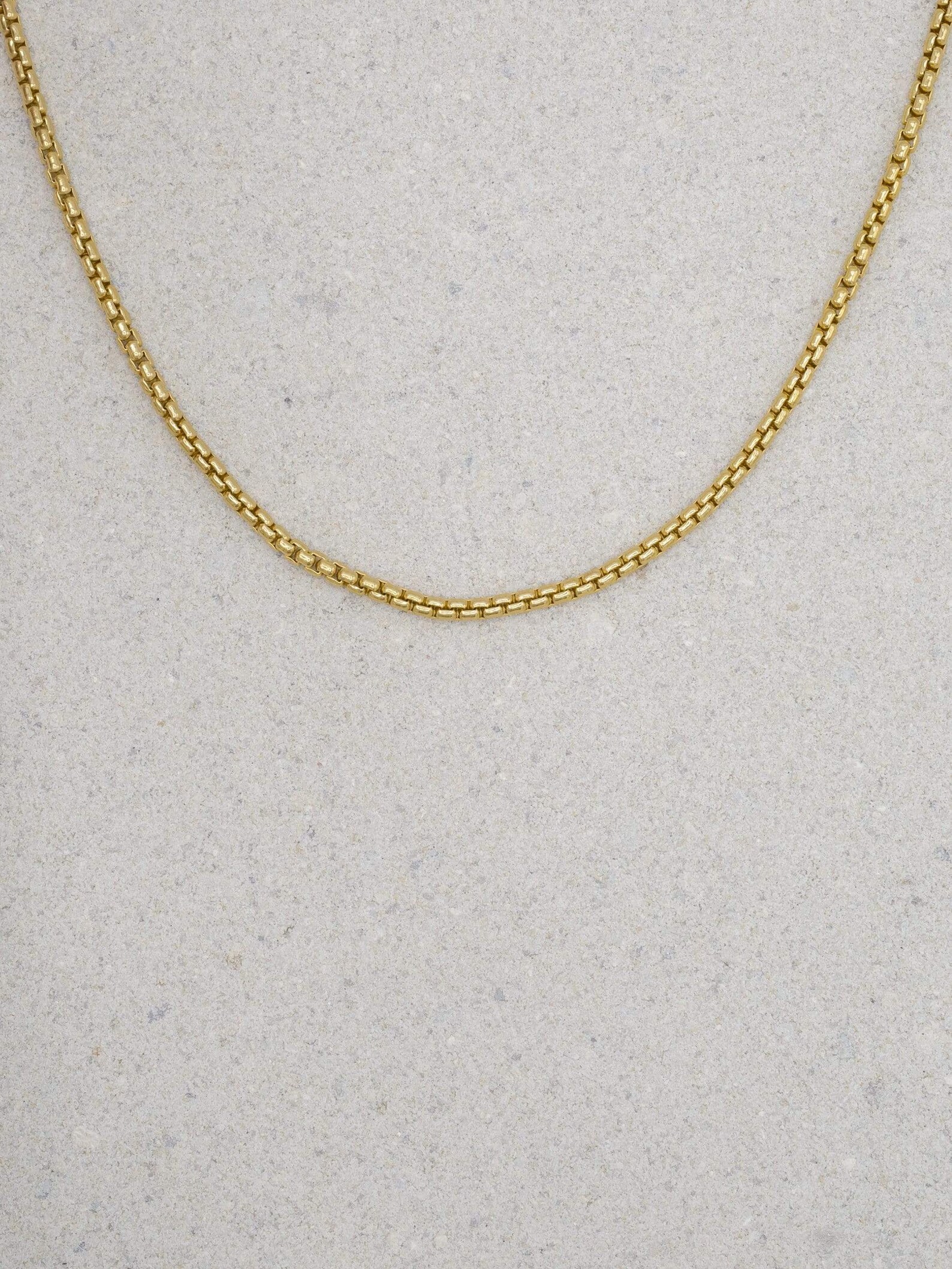 14k Gold Filled Thick Box Chain Necklace Box Chain Necklace - Etsy