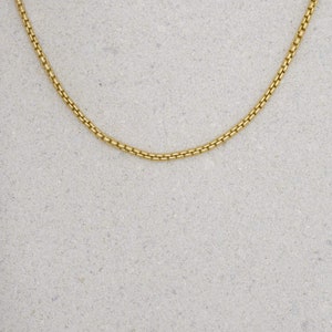 14k Gold Filled Thick Box Chain Necklace Box Chain Necklace - Etsy
