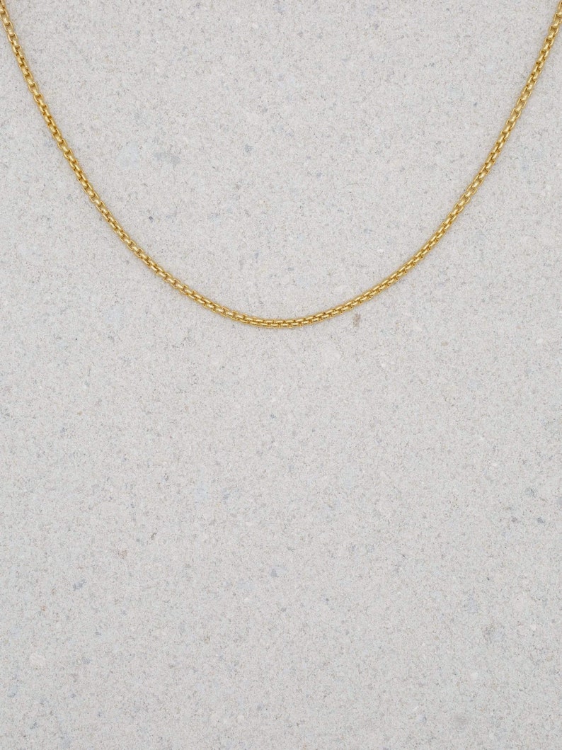 14k Gold Filled Box Chain Necklace Rounded Box Chain - Etsy