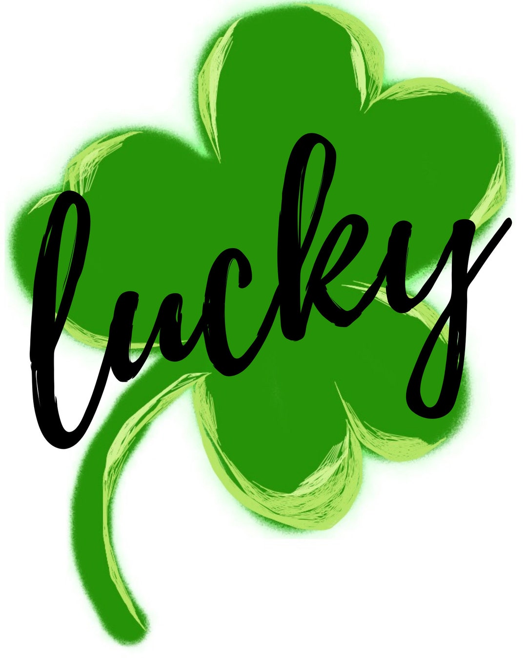 Lucky Clover Digital Wall Art - Etsy