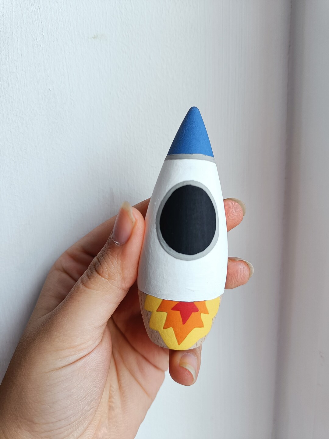 Wooden Rocket Ship Space-themed Gift for Kids UKCA Certified - Etsy