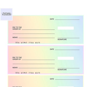 Manifestation Cheque in Pound/euro/dollar, Rainbow Abundance Check ...