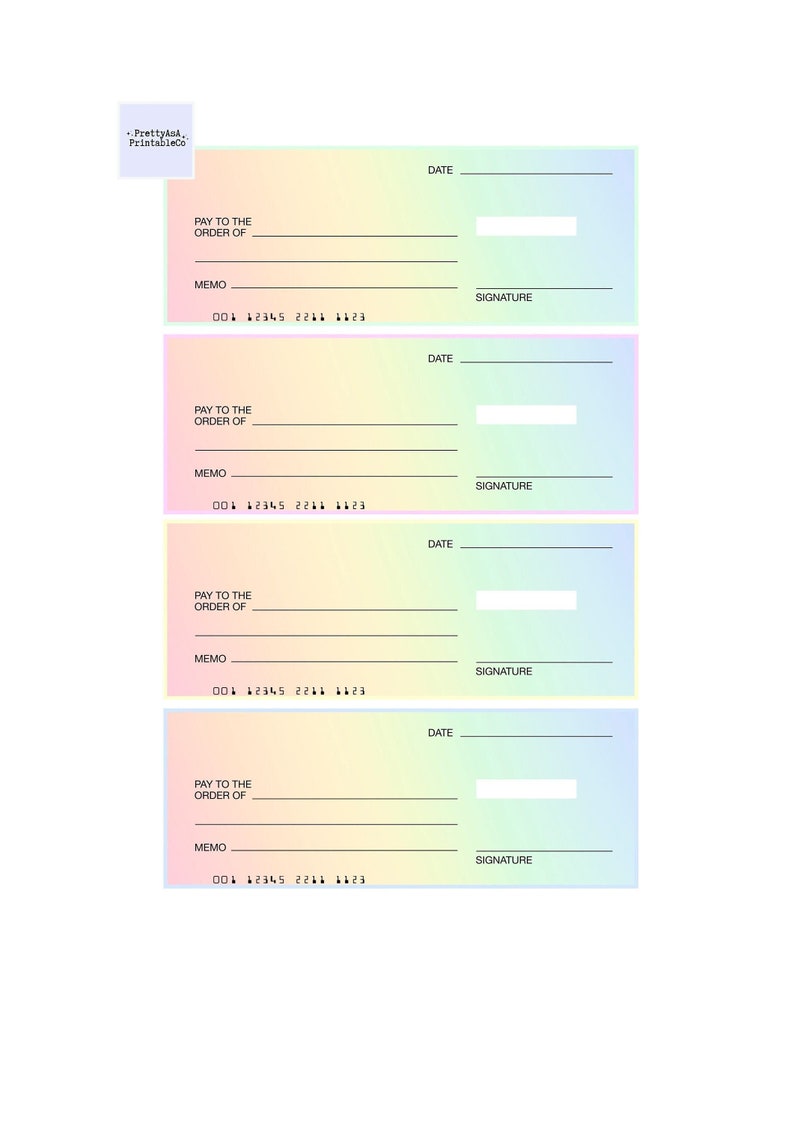 Manifestation Cheque in Pound/euro/dollar, Rainbow Abundance Check ...