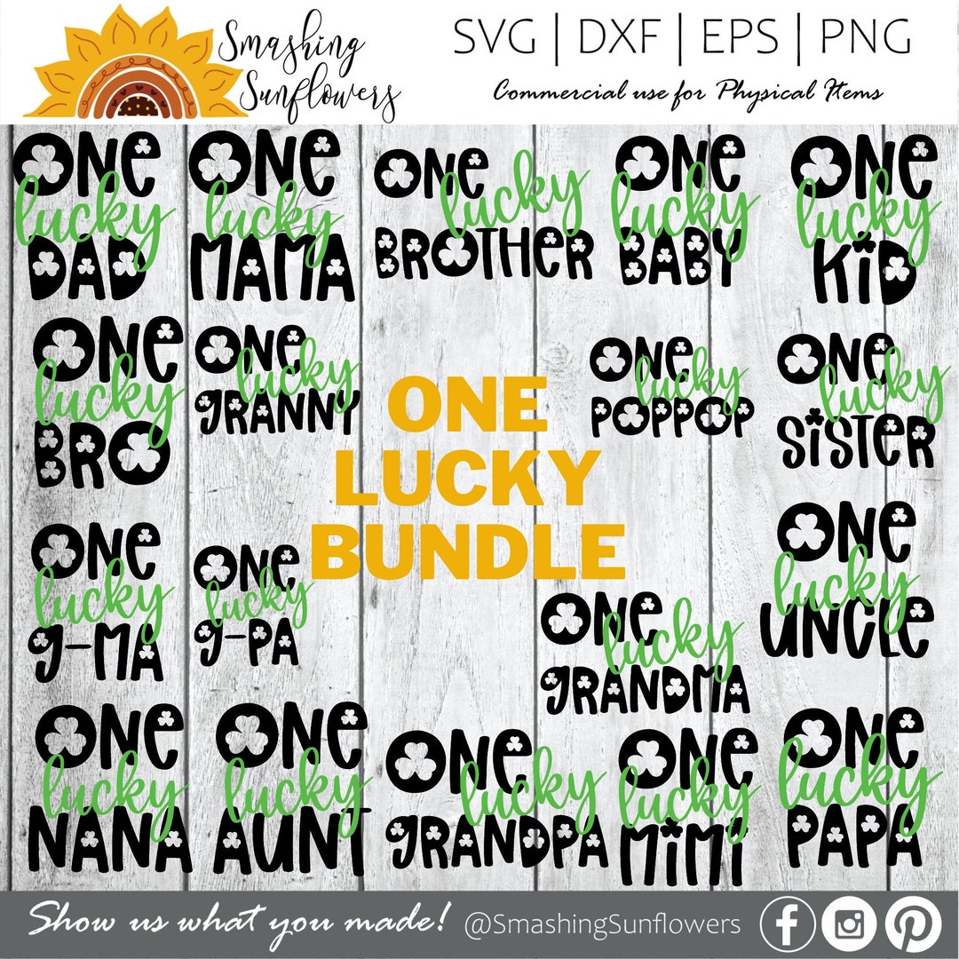 Lucky Family SVG Bundle St. Patrick es Day SVG Mama, Papa, Schwester ...