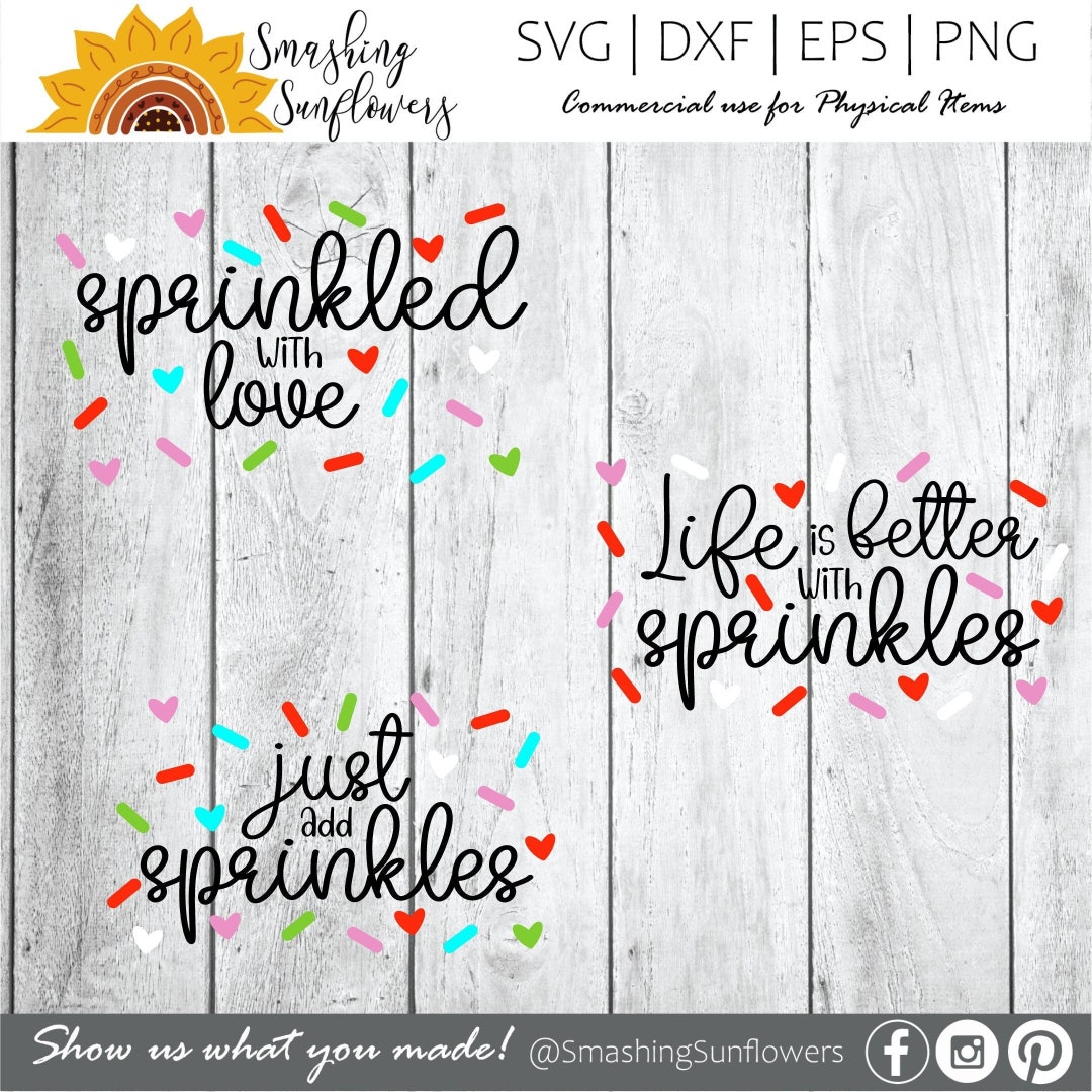 Cute Sprinkles SVG Bundle for Valentine's Designs on - Etsy