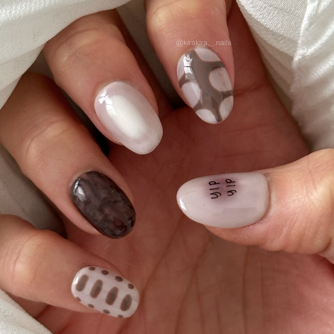 Appa ATLA Inspired Subtle Abstract Press-on Nails Hand Painted Press-on ...