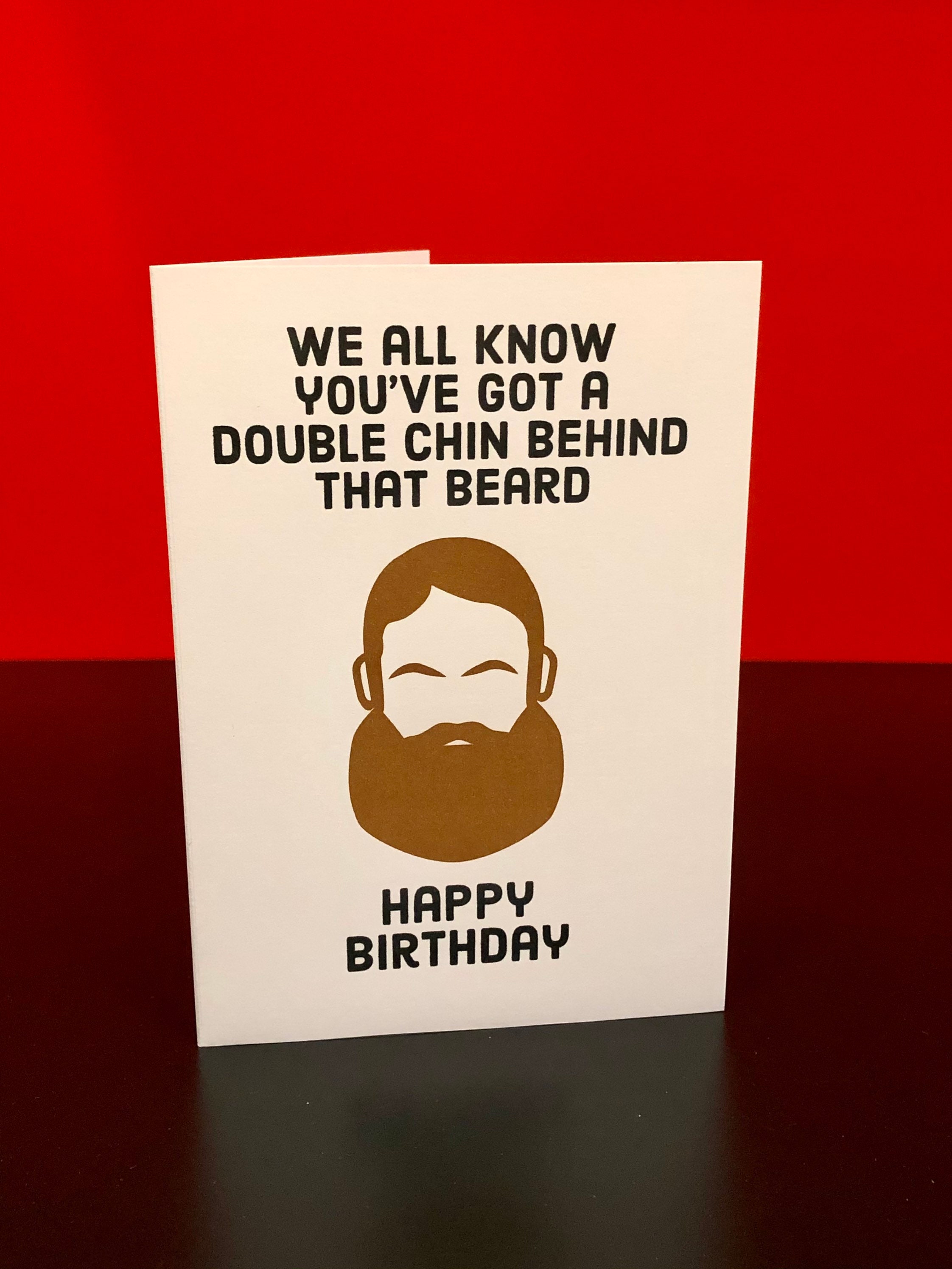 BEARD Birthday Card Funny Birthday Card Birthday Card for | Etsy