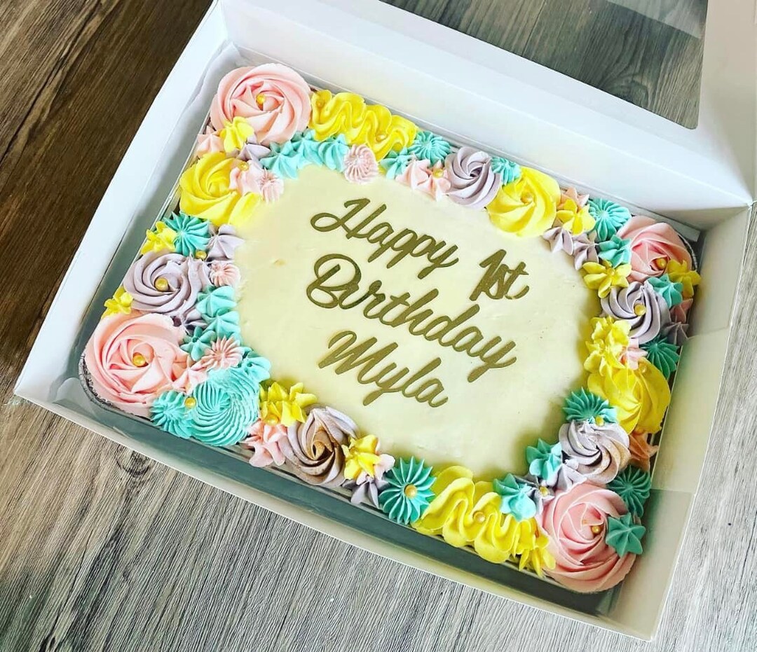 Sheetcake Custom Wording Cake Toppers Cake Decoration for Sheet Cakes ...