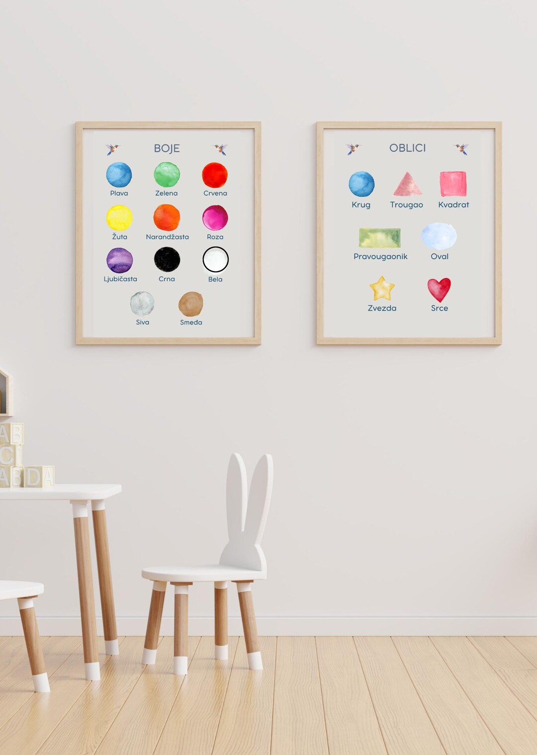 Serbian Colors and Shapes Posters – Boje I Oblici – Learn Serbian ...