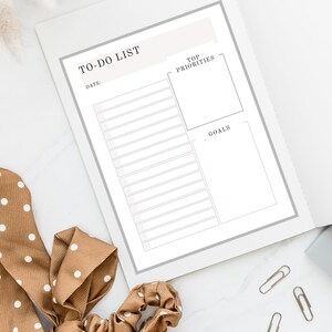 Printable Checklist, Daily Checklist, To-do List, Daily to Do Planner ...