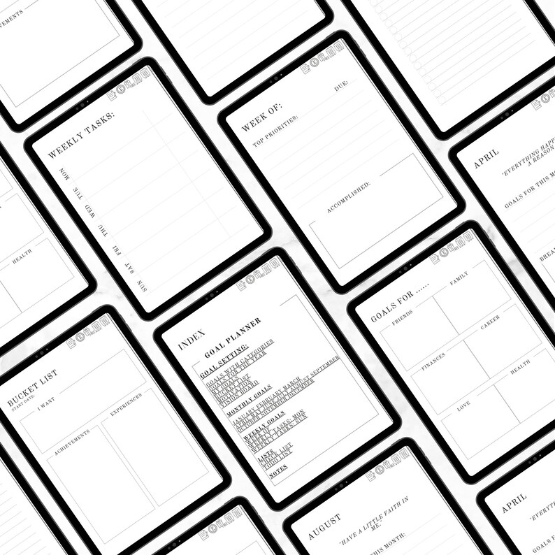 Digital Goal Setting Planner Etsy
