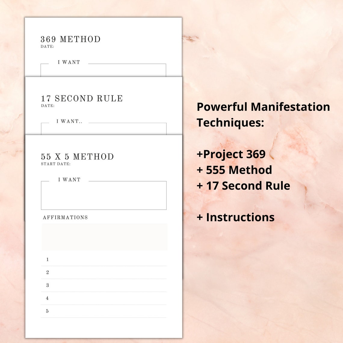 Law of Attraction Journal, Wellness Planner, Printable Manifestation ...