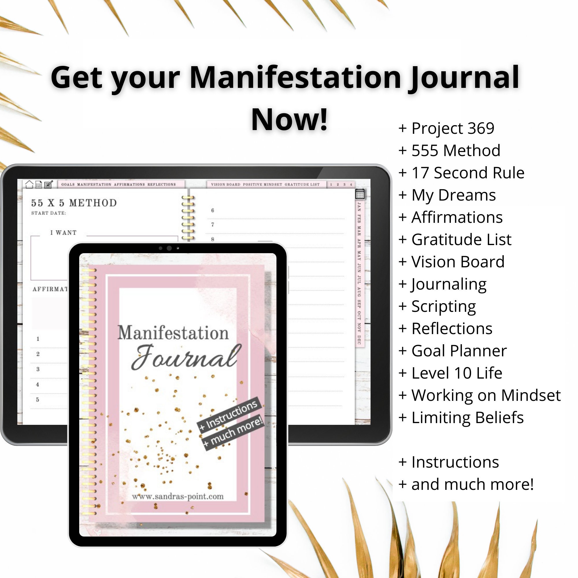 Law of Attraction Journal, Digital Wellness Planner, Manifestation ...