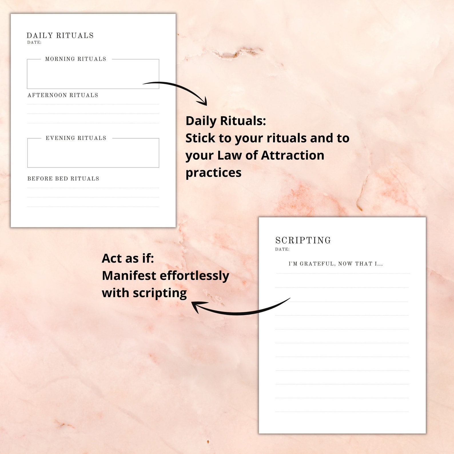 Law of Attraction Journal, Wellness Planner, Printable Manifestation ...