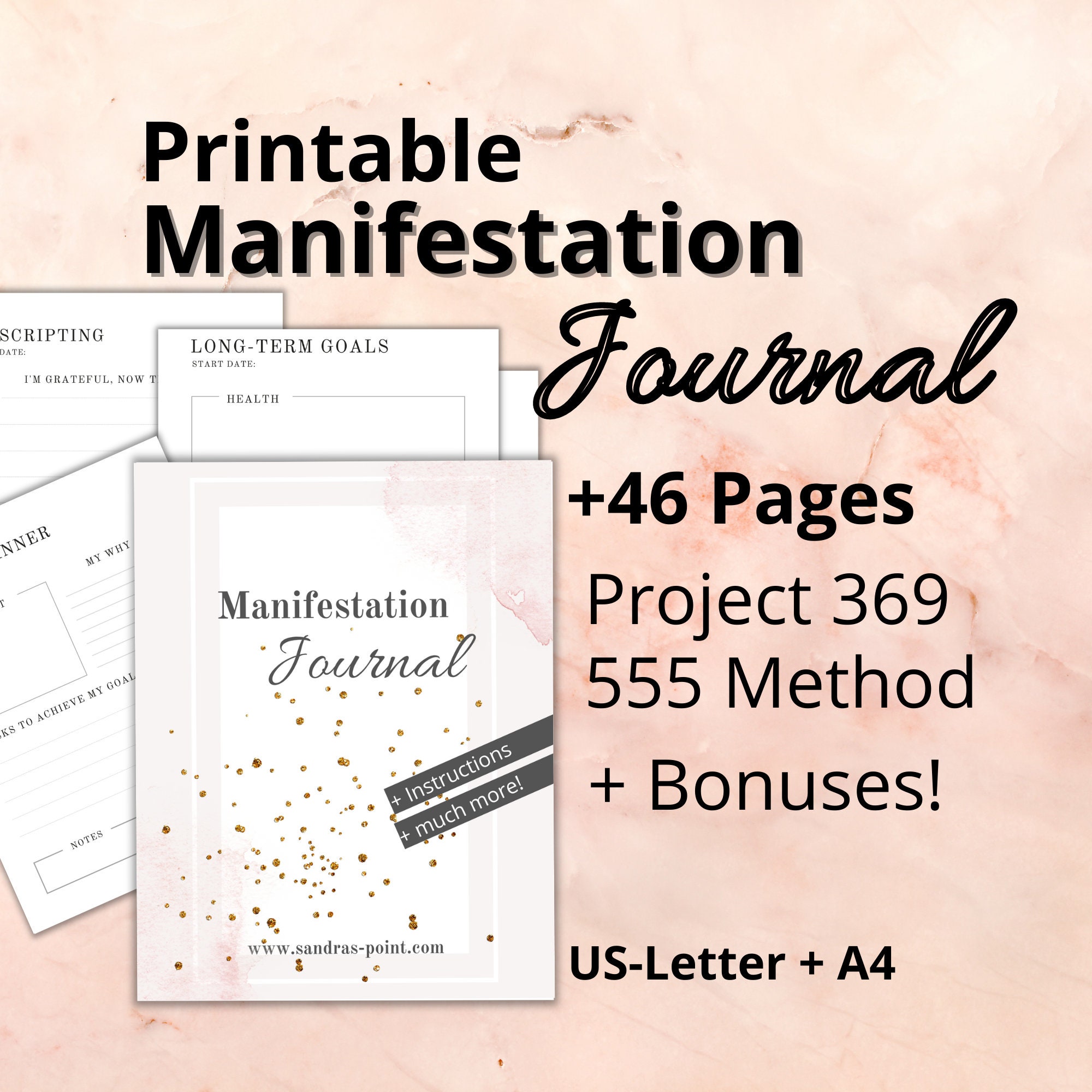 Law of Attraction Journal, Wellness Planner, Printable Manifestation ...