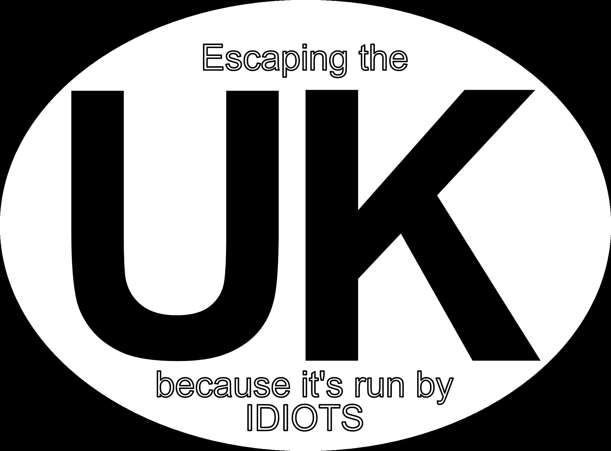 UK Legal Oval Sticker Escaping Idiots Car, Van, Lorry, Truck - Etsy