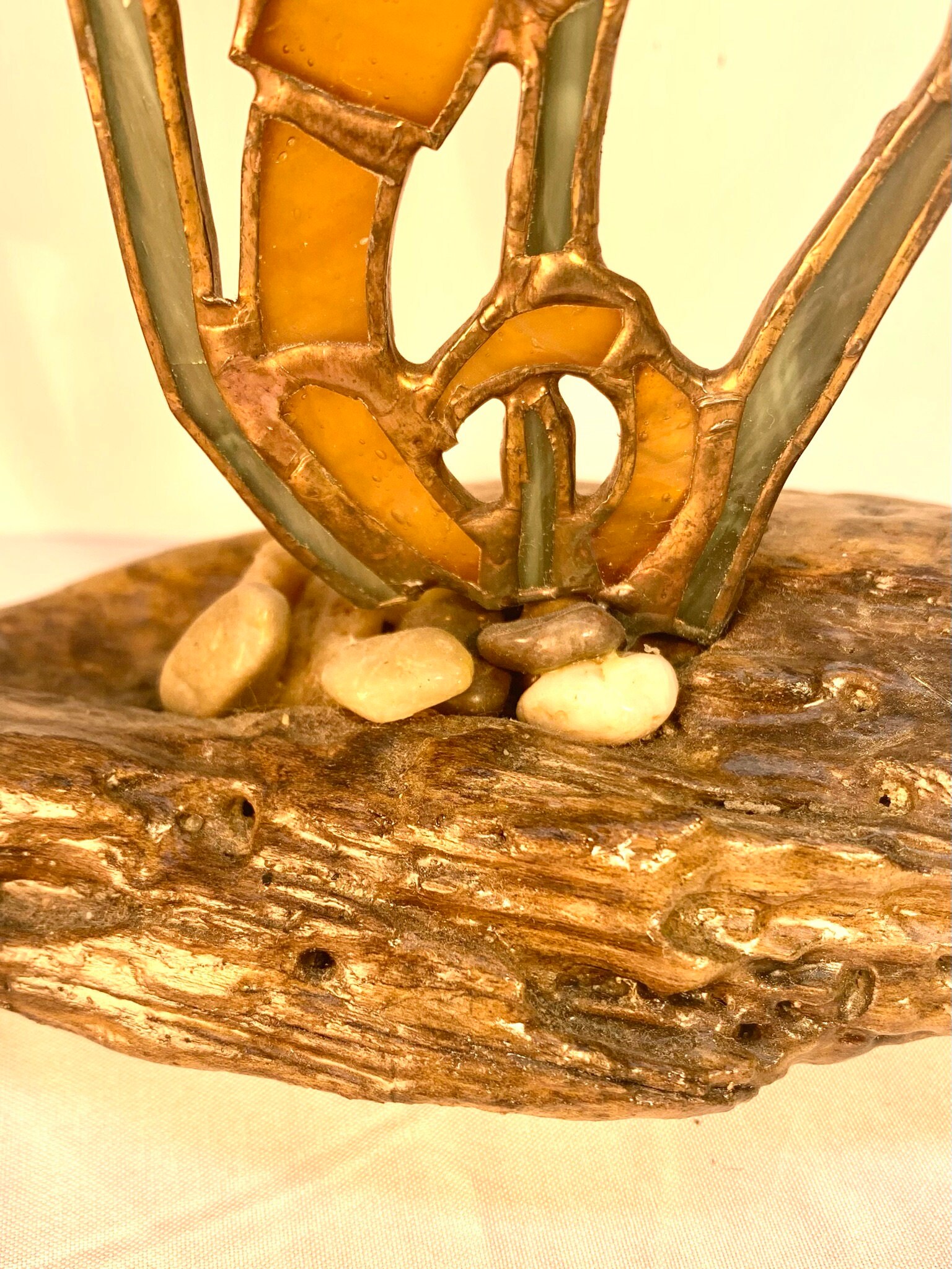 Stained Glass and Driftwood 3D Sculpture - Etsy