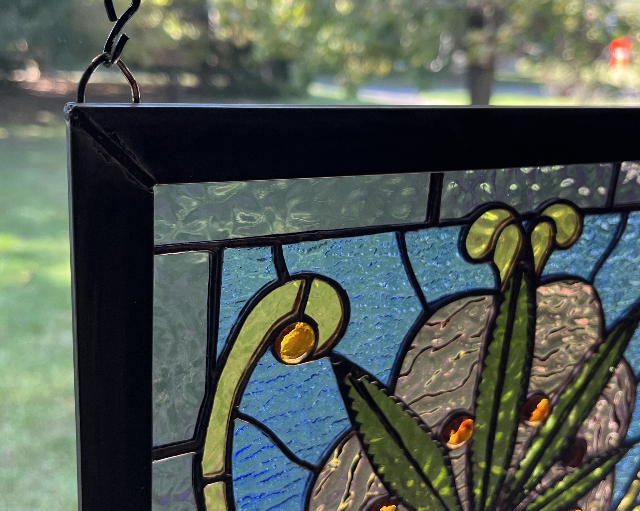 Stained Glass Cannabis Pot Marijuana Leaf in Traditional Design With ...