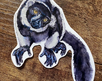 Lemur Art Sticker - Etsy