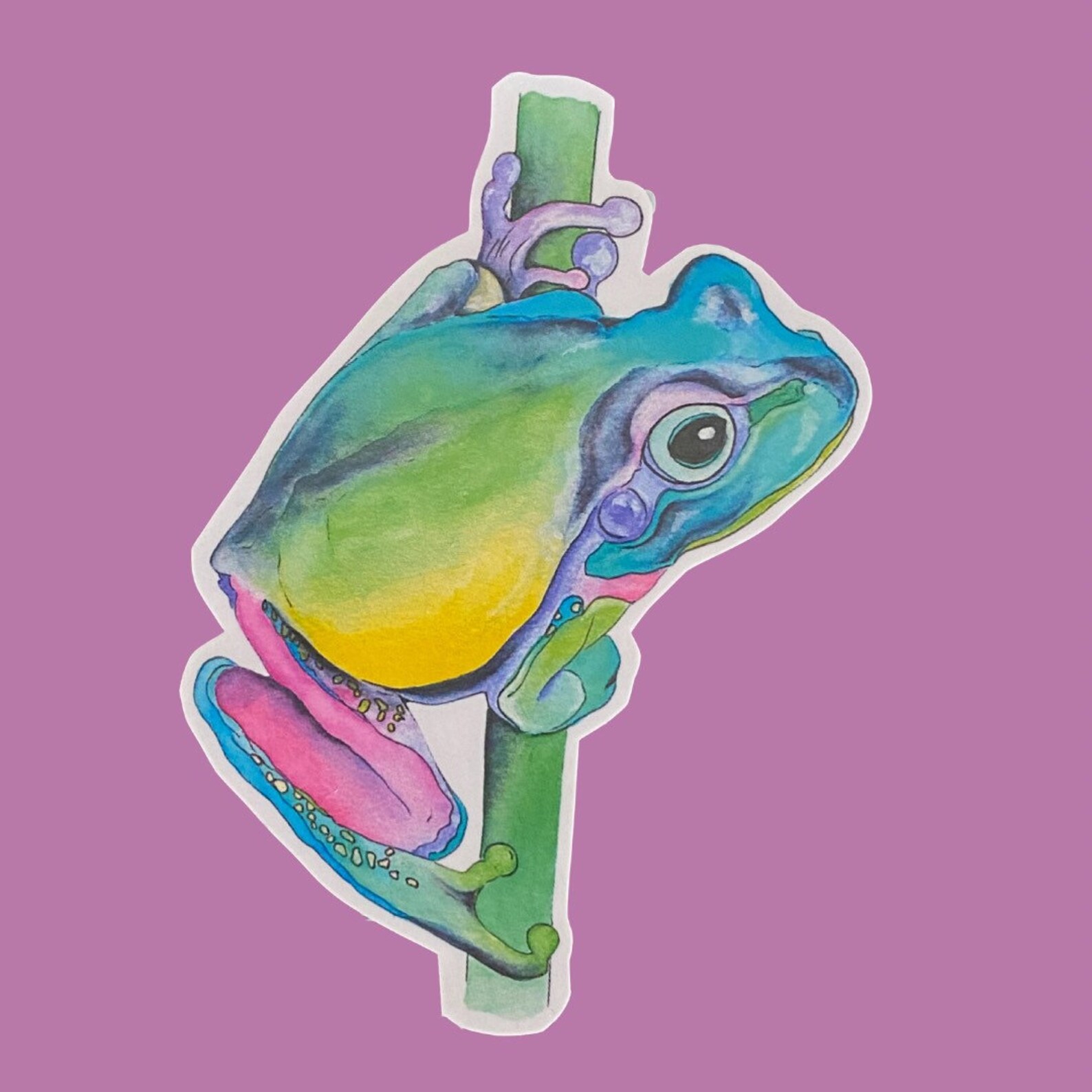 Frog Sticker - Etsy
