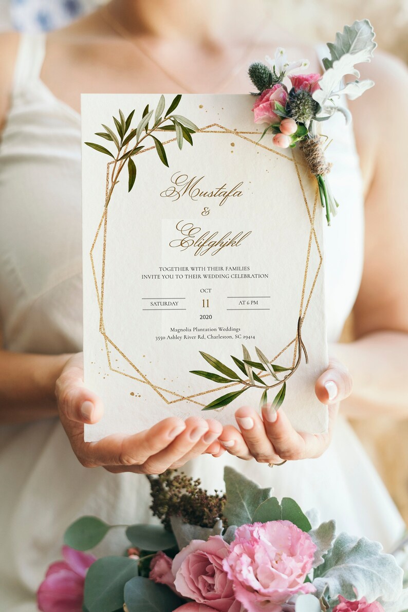 Wedding Invitation Template and Rsvpdetailsreception and - Etsy